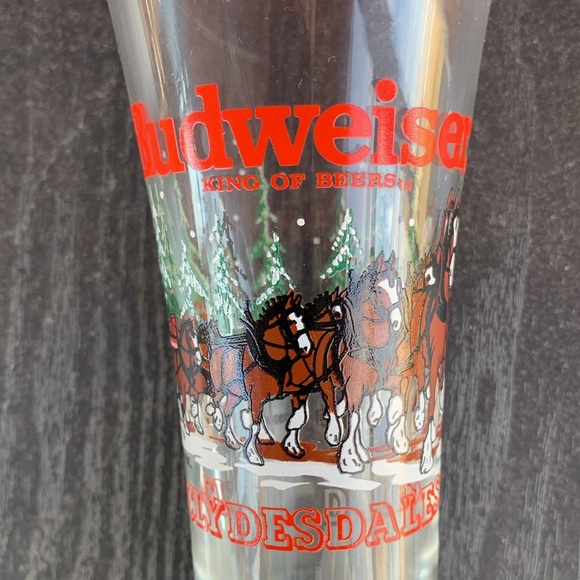 Budweiser | Dining | 4 Budweiser Clydesdales Beer Glasses | Poshmark